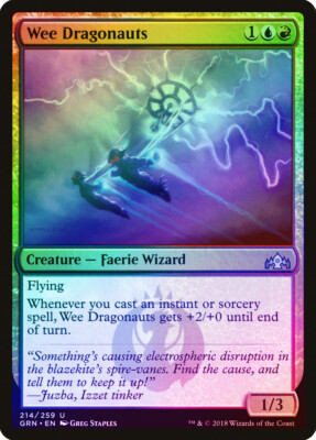 Wee Dragonauts FOIL Guilds of Ravnica NM Blue Red Uncommon MAGIC CARD ...