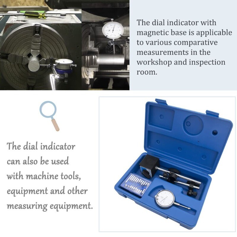 Dial Indicator with Magnetic Base and Point Precision Inspection Set ...