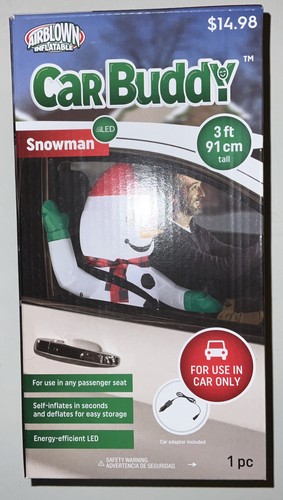 Gemmy, Airblown Inflatable, Car Buddy, Snowman, Led, 3’ Tall, Gift Idea ...
