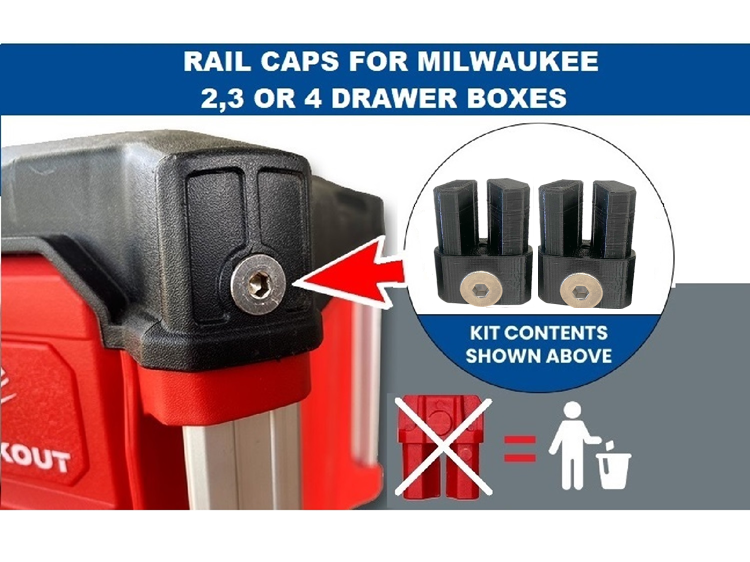 Milwaukee Packout, Folding / Detachable Steel Table, Rail Caps Included ...