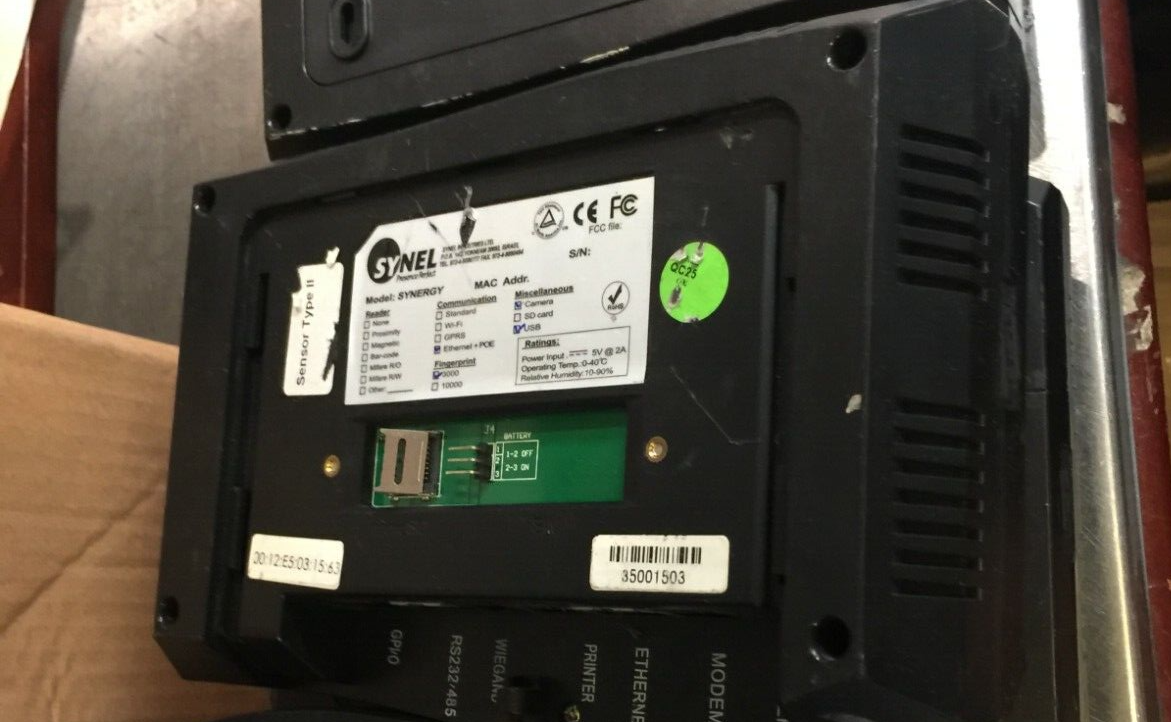 Biometric Fingerprint T Fingerprint Time CLock System synel synergy AS ...