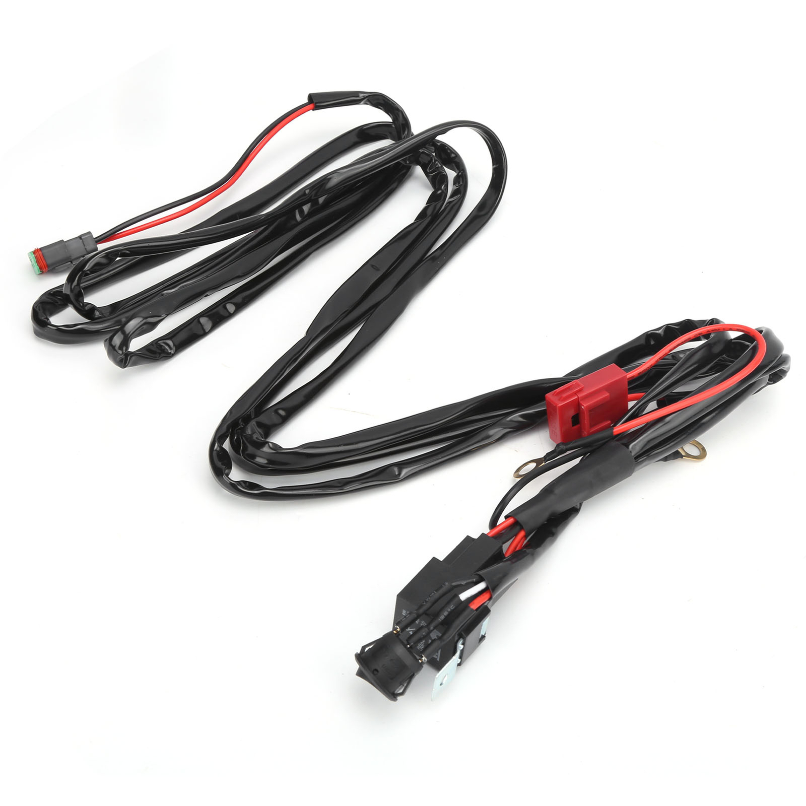 LED Spot Lamp Wiring Harness 40A 12V IP67 Waterproof With DT Connector ...