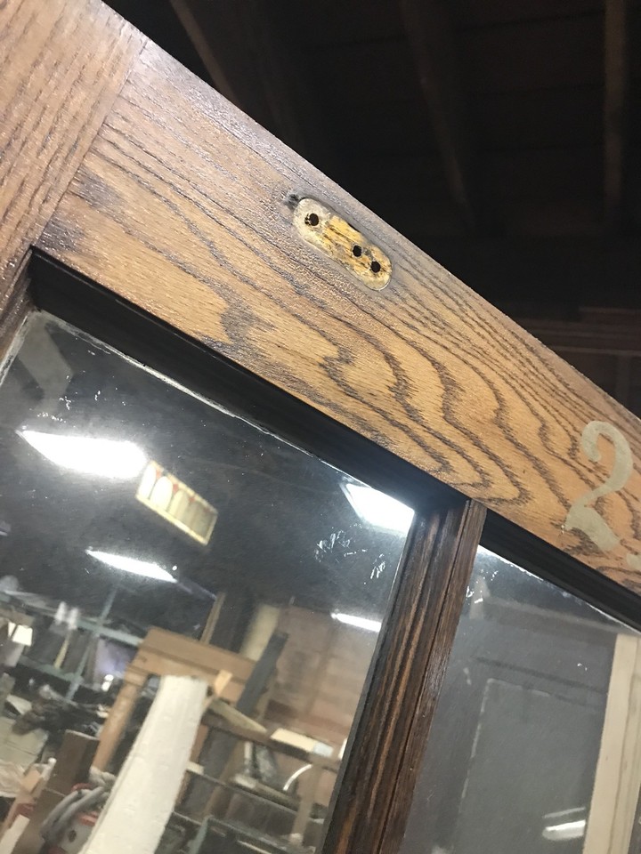 Vintage Oak Entry Door Track Door Slider Door Antique Door School House ...