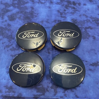 Ford BLUE Wheel Center Caps Hubcaps Emblem Cover 4pcs Set | eBay