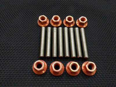M7 Stainless steel exhaust studs and copper flange nuts M7x1 M7x1p M7x1 ...