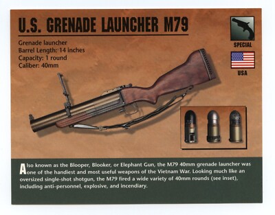 U.S. Gren. Launcher M79 Atlas Classic Firearms Card | eBay
