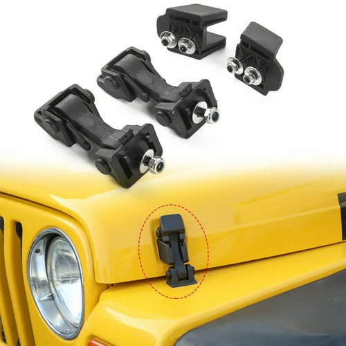 1 Pair Car Bonnet Engine Hood Latch Catch Bracket For Jeep Wrangler TJ ...