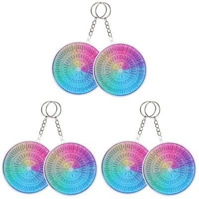 3 PCS Sturdy Keychains Double Side Feelings Wheel Decor Decorations ...