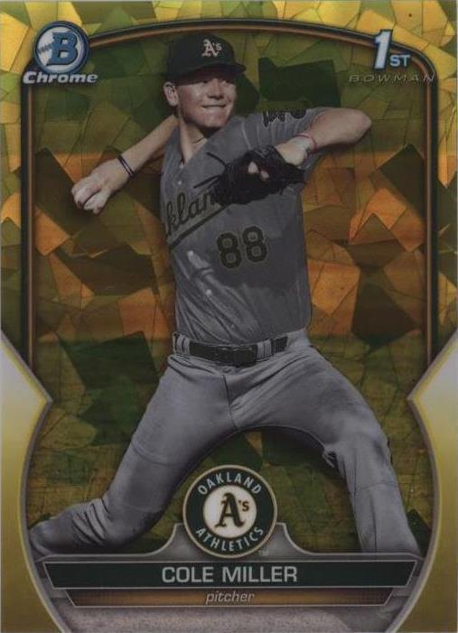 2023 Bowman Chrome Draft Sapphire Edition - Cole Miller #BDC-51 Yellow ...