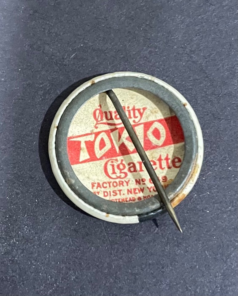 1910 WHITEHEAD & HOAG/TOKIO CIGARETTES COMIC PINS, BLACK & WHITE, LOT ...