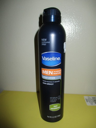 1 Vaseline Men 24 Hour Moisture Fast Absorbing Spray Lotion, 6.5 oz ...