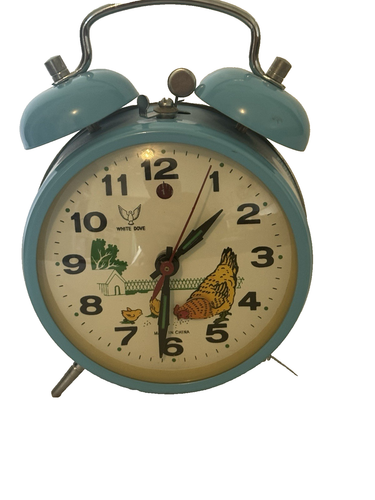 Vintage 1960s Animated Pecking Chicken Hen Alarm Clock Blue | eBay