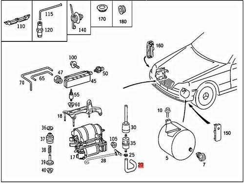 Genuine MERCEDES W220 S-CLASS W220 Hose 2203270082 | eBay
