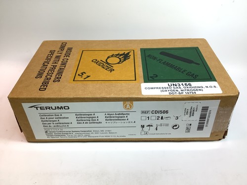 TERUMO Calibration Gas A CDI506 UN3156 Compressed Gas Oxidizing N.O.S ...