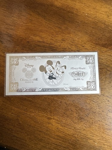 2015 3g .999 Silver Banknote Disney Celebrating Time | eBay