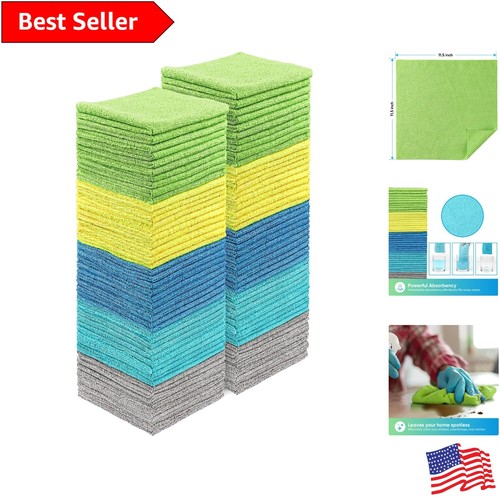 Multi-Color Microfiber Towels 11.5-inch - Lint-Free & Absorbent ...