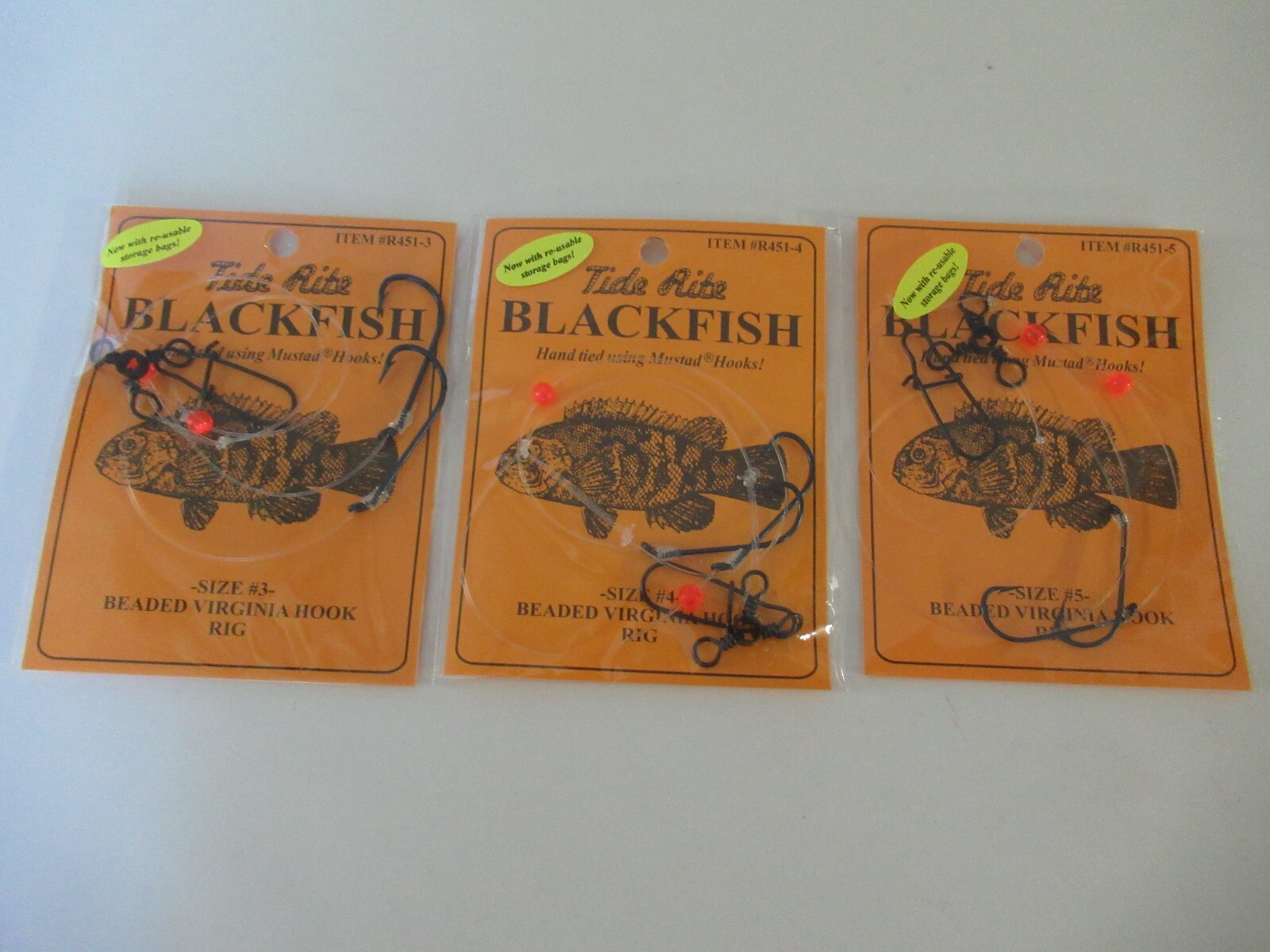 BLACKFISH TAUTOG RIGS BEADED VIRGINIA HOOK RIG TIDE RITE RIGS FISHING ...