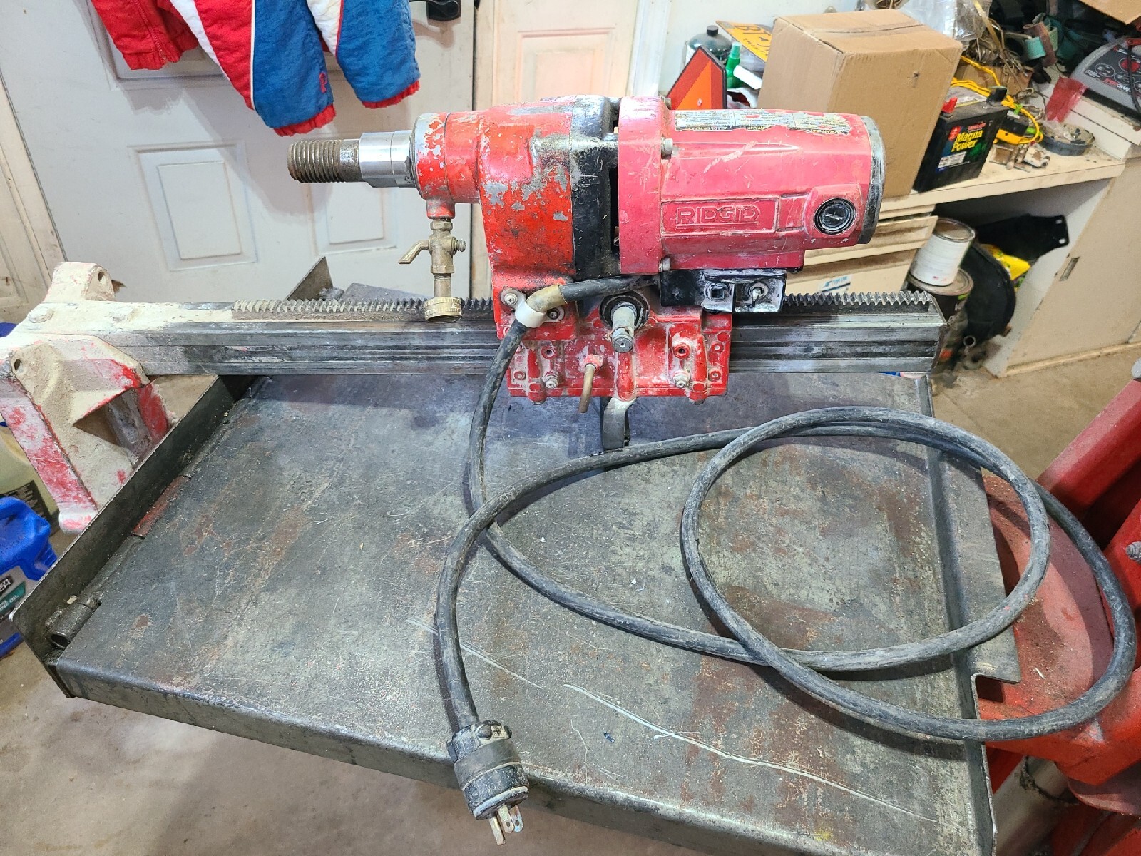 RIDGID RB-206 CORE DRILL RIG with VACUUM STAND HILTI DIAMOND MILWAUKEE ...