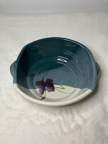 KENT FOLLETTE Studio Pottery Bowl Deep Dish 3.5 x 8.5in With Handles | eBay