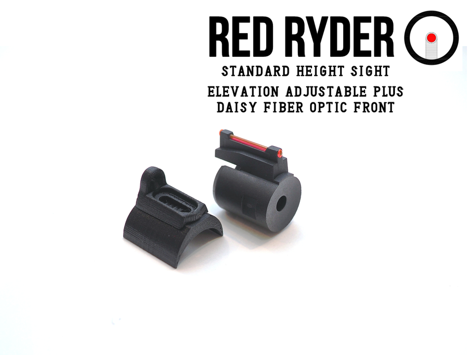 Red Ryder Peep Sight - Elevation Adjustable + Daisy Fiber Optic Front ...