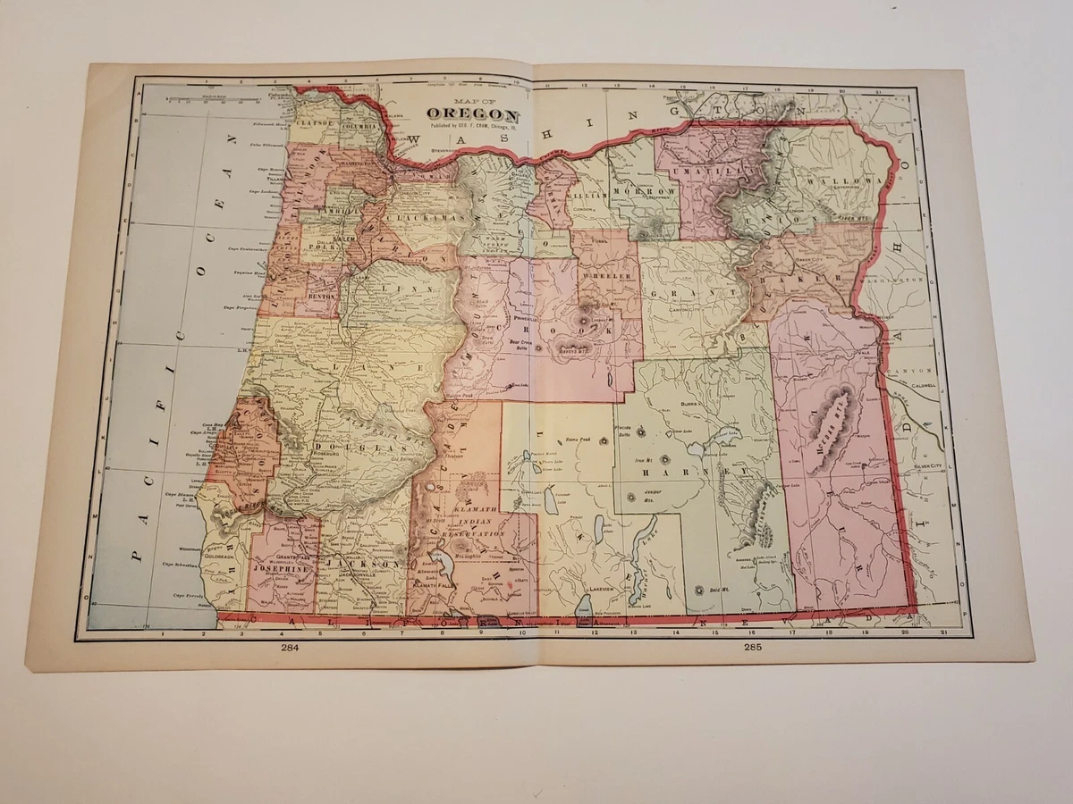 Large Map Of Oregon