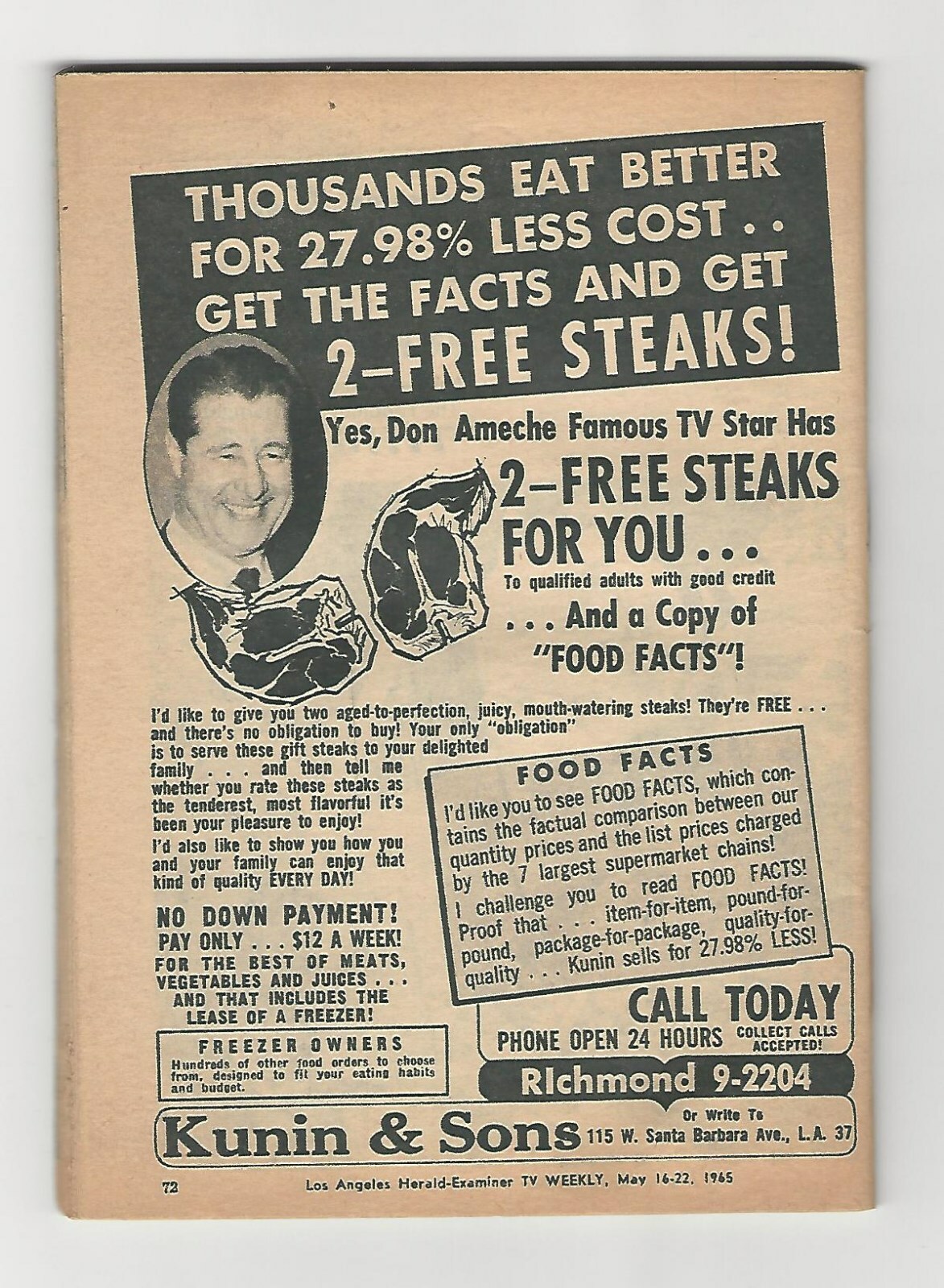 RARE 1965 LASSIE TV WEEKLY MAGAZINE GUIDE REGIONAL WEEK ROBERT BRAY ...