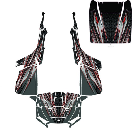 GRAPHIC KIT VINYL WRAP DECAL 24+ POLARIS RZR XP 1000 UTV CUSTOM DESIGN ...