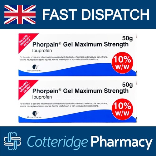 Phorpain 10% Anti Inflammatory Sprains Pain Relief Gel - 50g 2 Packs ...