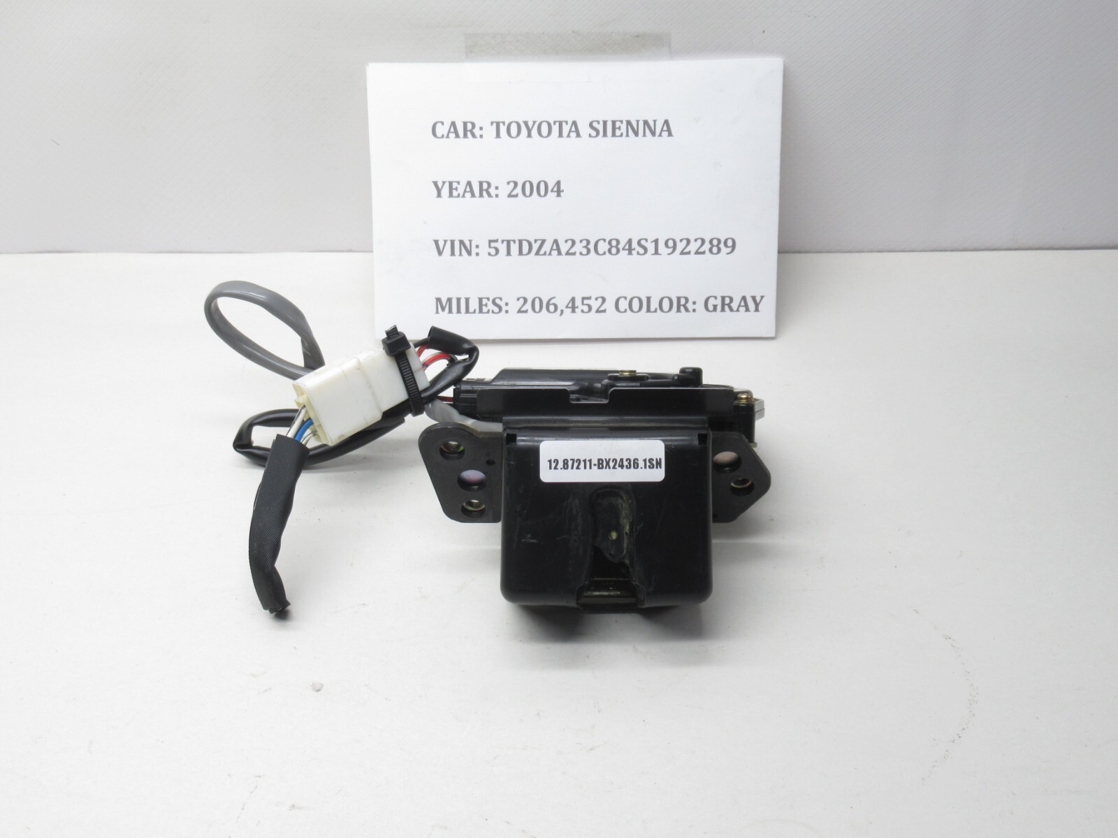 2004 - 2010 TOYOTA SIENNA Tailgate Trunk Lock Latch Actuator 69350 ...