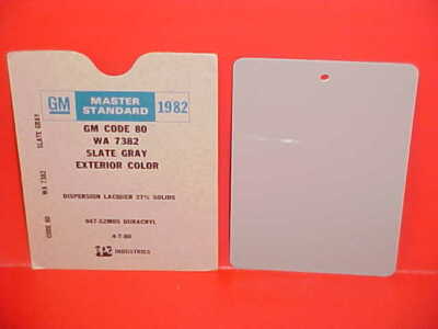 1982 GM CHEVROLET CHEVY CADILLAC BUICK OLDSMOBILE PONTIAC 4x6 PAINT ...