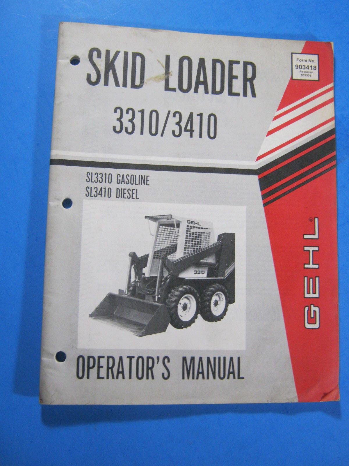GEHL SKID LOADER 3310 3410 OPERATOR'S MANUAL | eBay