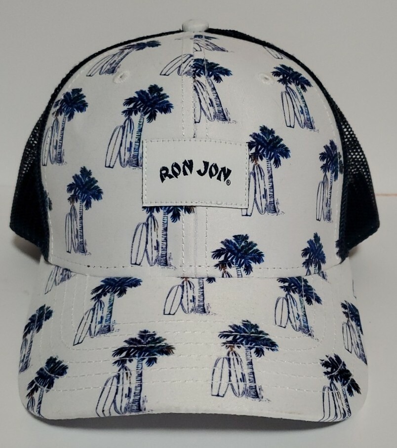 Ron Jon Hat Surf Shop Graphic Palm Trees Surf Board M… - Gem