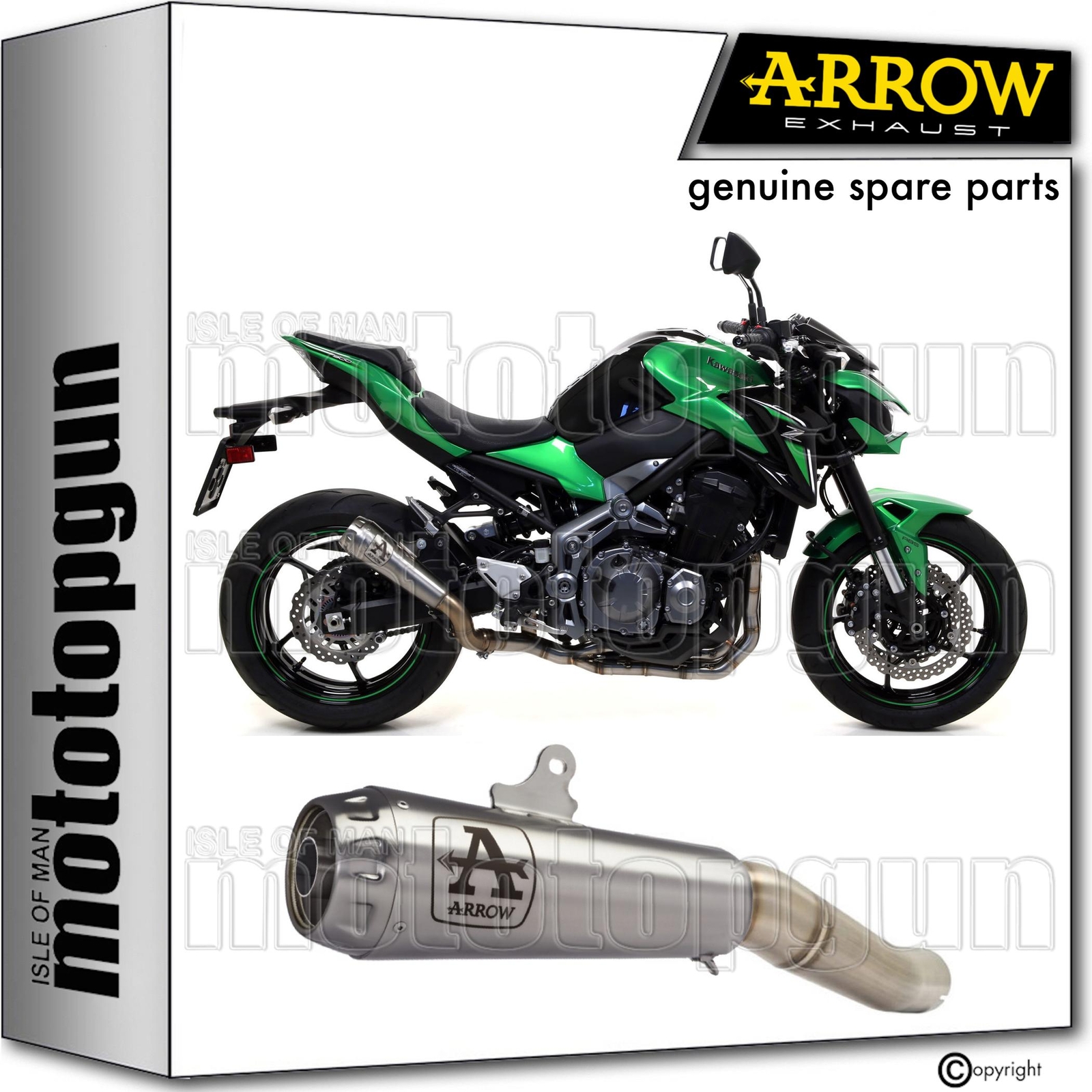 Exhaust titanium titanium end cap pro-race arrow kawasaki z900 z-900 17 ...