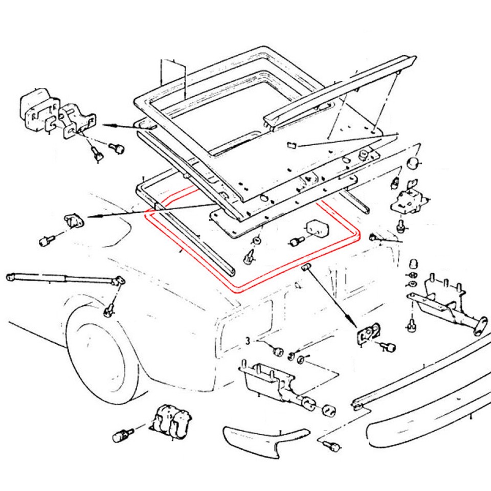Fit Nissan Datsun Fairlady Z 240Z 260Z 280Z Rear Hatch Weatherstrip ...