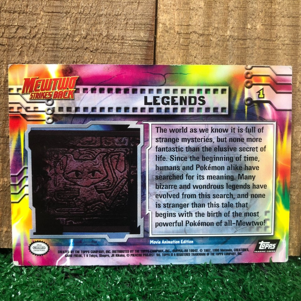Pokemon Topps Mewtwo Strikes Back Legends Mew Card #1 | eBay