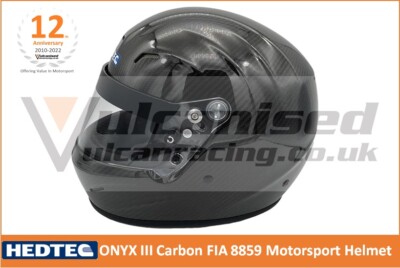 Hedtec Carbon OnyxIII HANS Full Face Motorsport Helmet FIA 8859 ...
