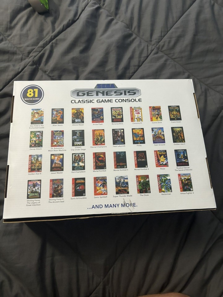 SEGA Genesis Classic Black Game Console with 81 Preloaded Games and ...