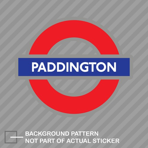 Paddington Tube Sign Roundel Sticker Decal Vinyl gray outline london ...