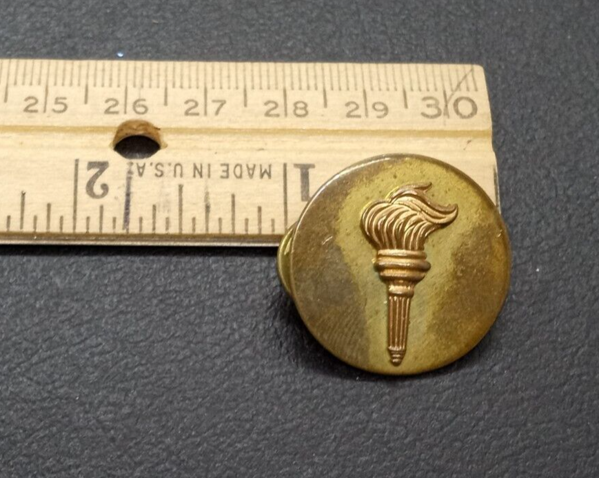US Army ROTC Torch of Knowledge Brass Collar Disc Pin Insignia | eBay