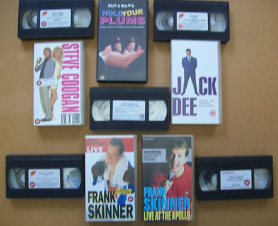 5 Comedy VHS Video Tapes. Frank Skinner, Steve Coogan, Jack Dee, Billy ...