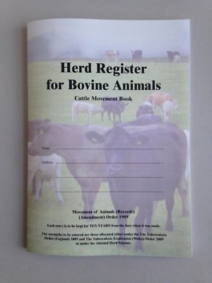 Herd Register for Bovine Animals | eBay UK