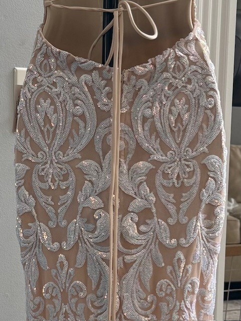 PROM DRESS Windsor Priya Lace-Up Slit Mermaid Sequin Iridescent S / 0 ...