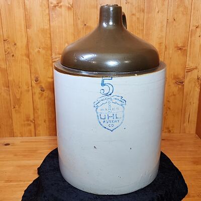 UHL 5 Gallon Stoneware Jug Circa - 1908 - 1940s | eBay