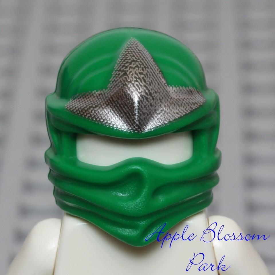 NEW Lego Ninjago GREEN NINJA MINIFIG HELMET - Lloyd ZX Minifigure Head ...