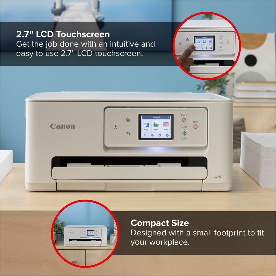 Canon PIXMA TS7720 Wireless Inkjet Multifunction Printer - Color ...