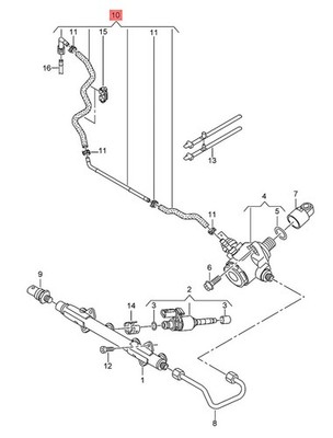 Genuine AUDI VW A3 S3 Sportback Lim. quattro. Sportb. Fuel Line ...