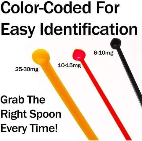 BPA-Free, Versatile 2-in-1 Measuring Spoons 25Pk. 10-15mg And 25-30mg ...