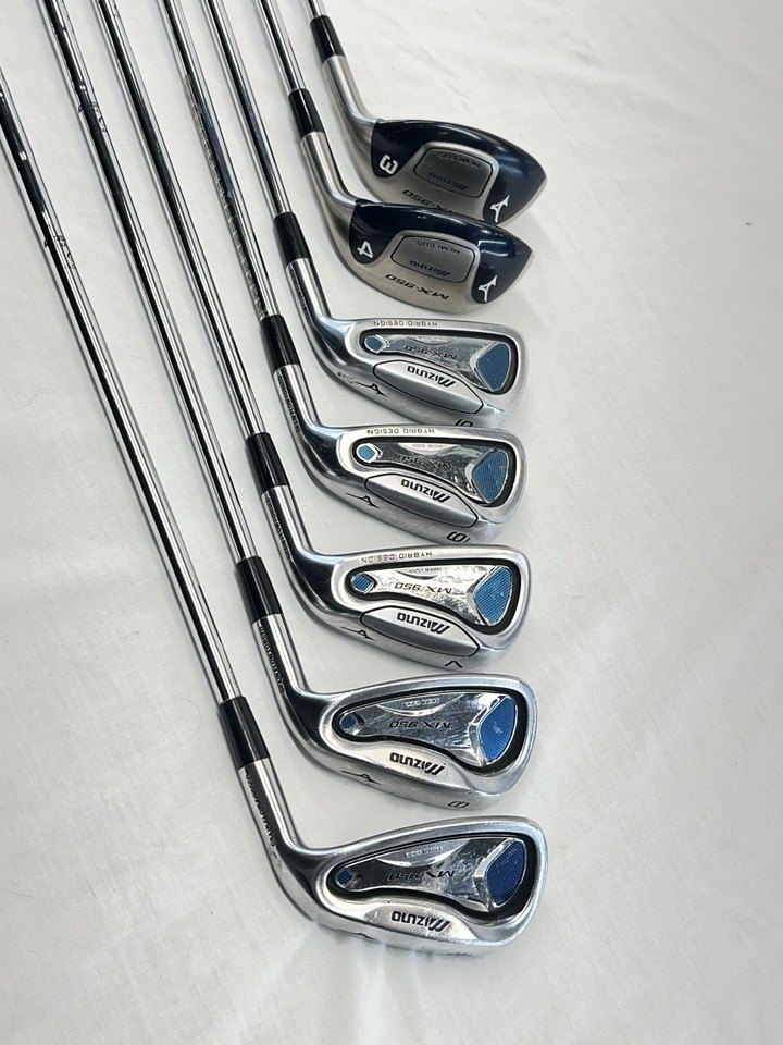 RH 8 Pcs Mizuno MX 950 Iron Set 3,4 Hybrid 5-6-7-8-9 True Temper R300 ...