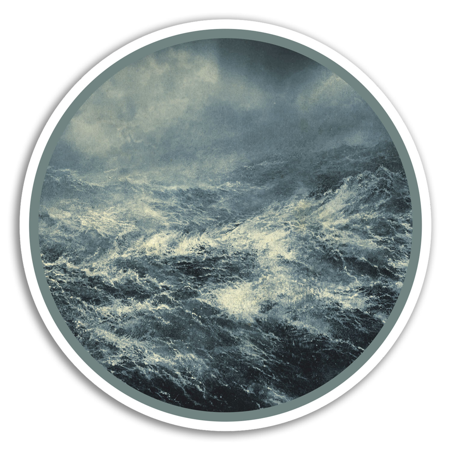 2 x 10cm Stormy Seas Vinyl Stickers - Ocean Wave Sticker Laptop Luggage ...