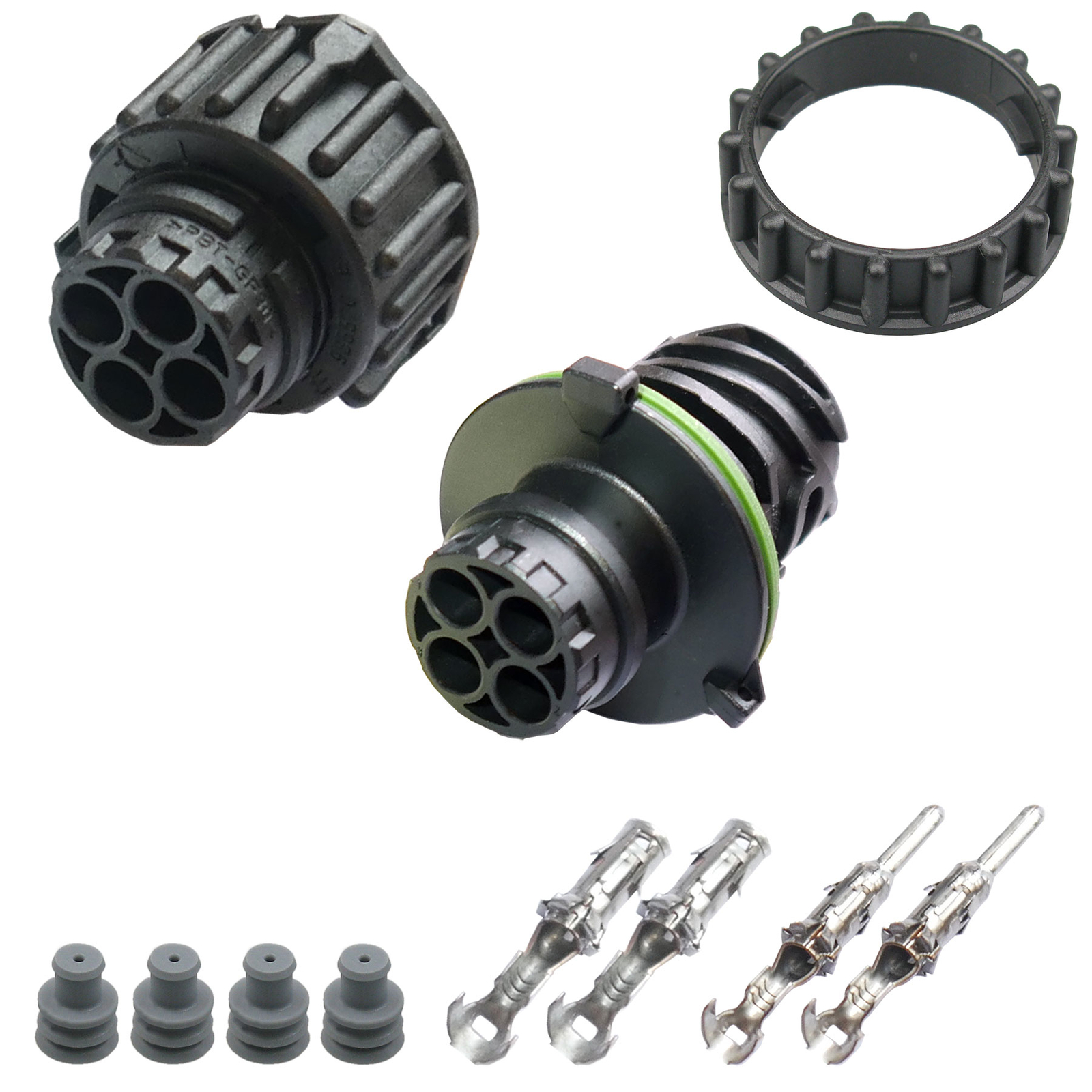 Rundstecker Set Stift+Buchse 2-pol. AMP DIN 72585 Rundsteckverbinder ...